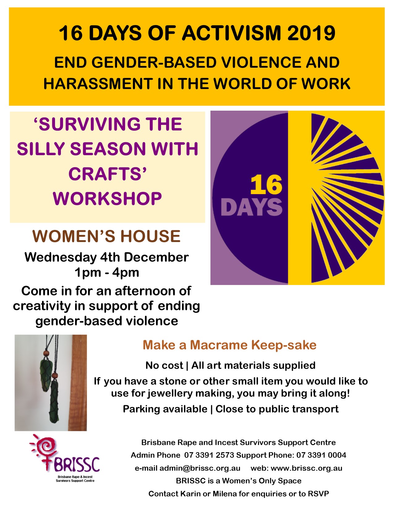 BRISSC | ‘Silly Season’ Macrame Workshop